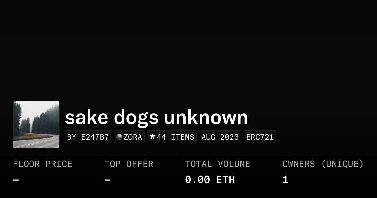 sake dogs unknown - Collection | OpenSea