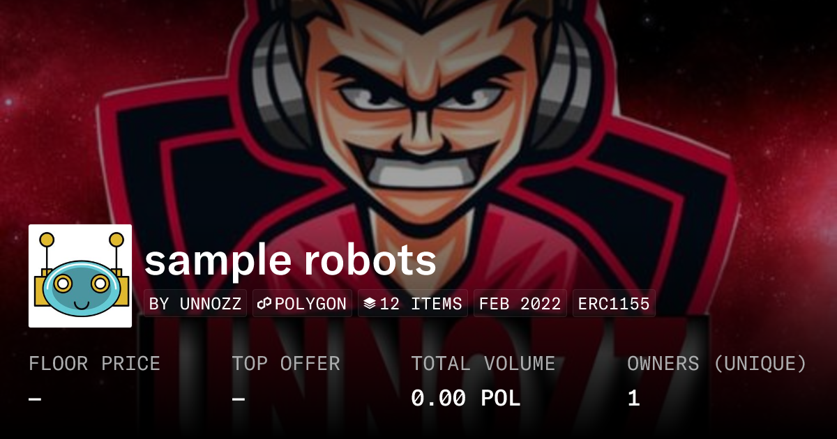 sample robots - Collection | OpenSea