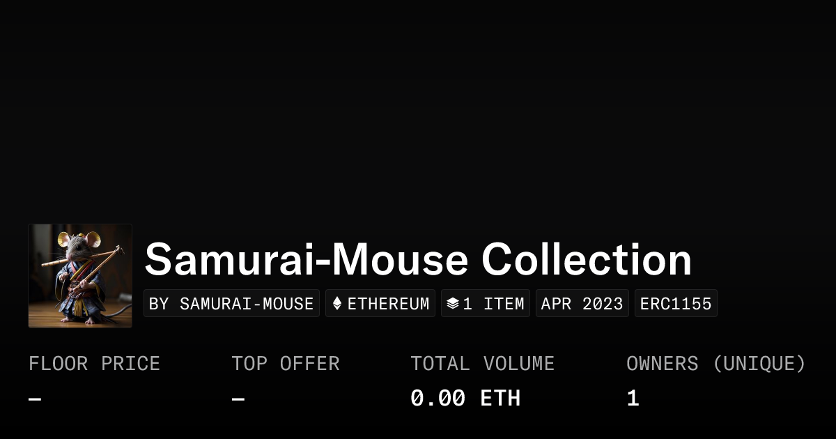 Samurai-Mouse Collection - Collection | OpenSea