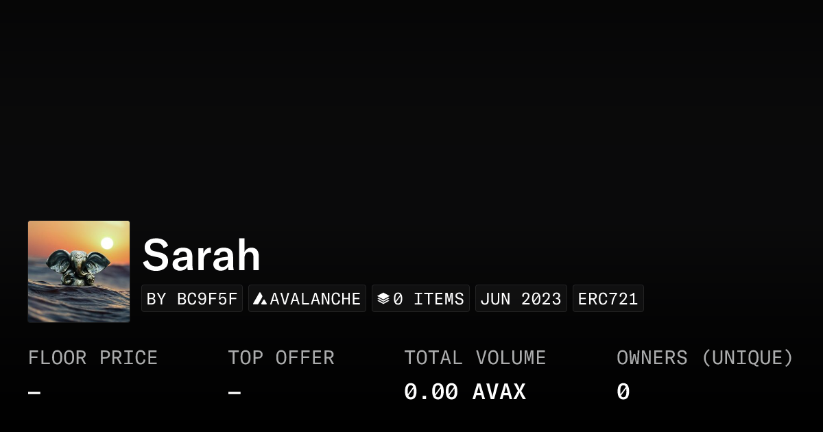 Sarah - Collection | OpenSea