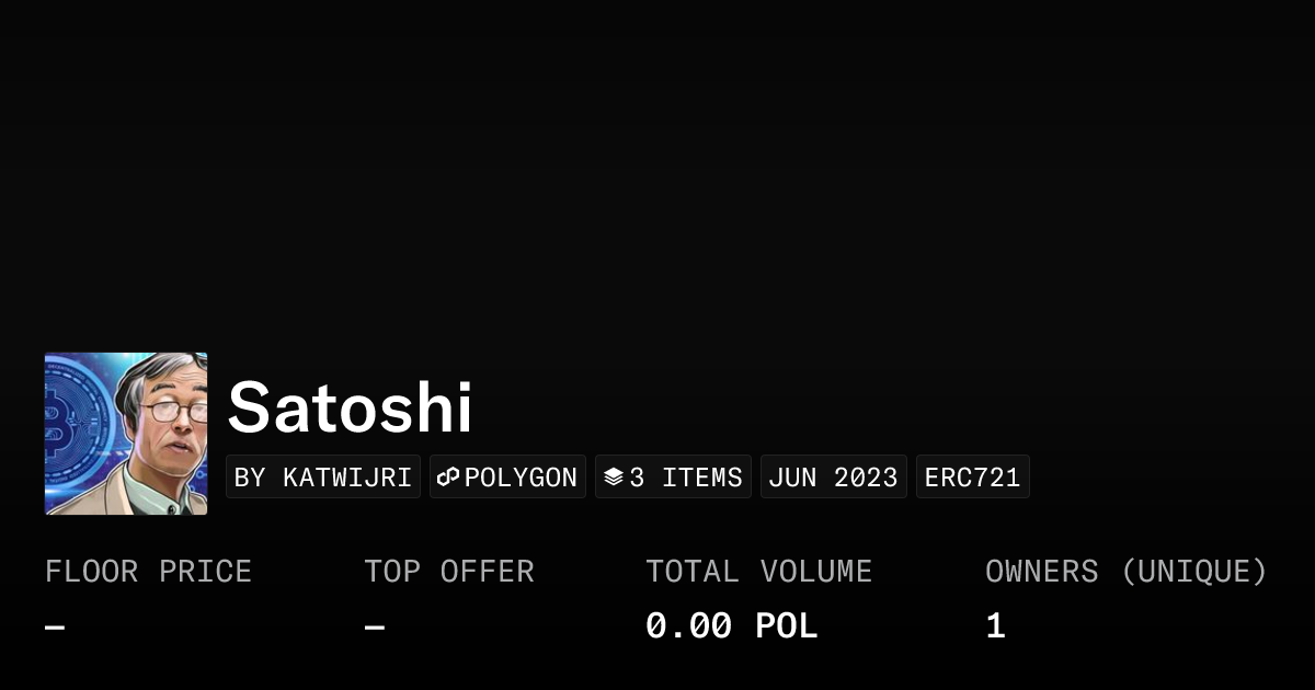 Satoshi - Collection | OpenSea