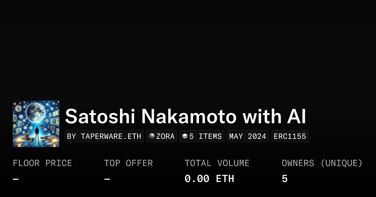 Satoshi Nakamoto with AI - Collection | OpenSea