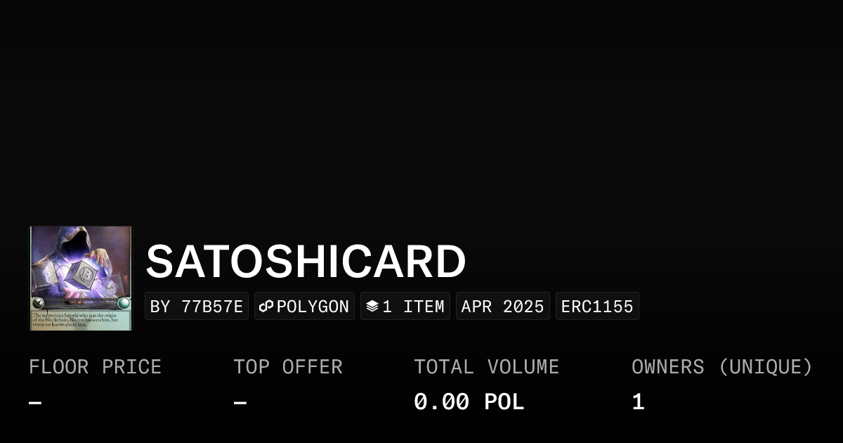SATOSHICARD - Collection | OpenSea