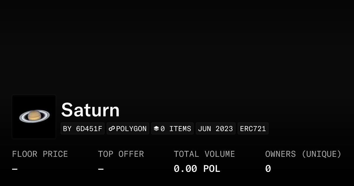 Saturn - Collection | OpenSea