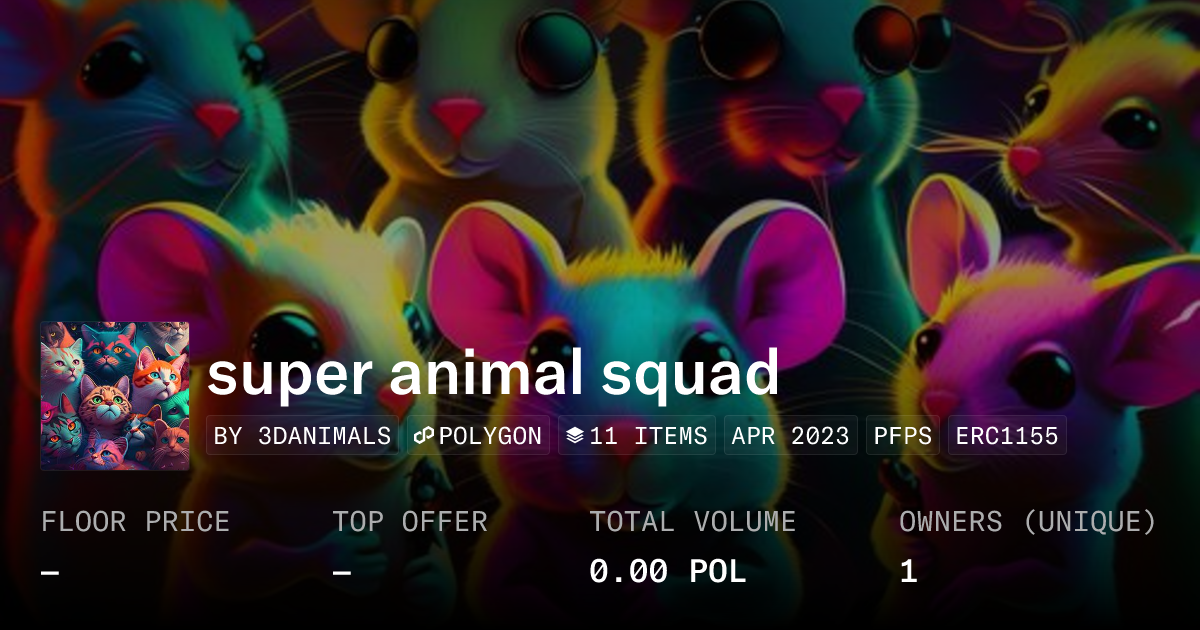 super animal squad - Collection | OpenSea