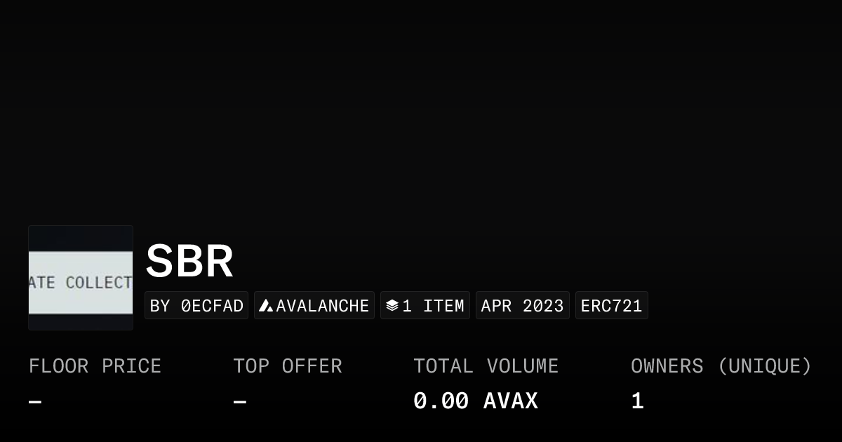 SBR - Collection | OpenSea