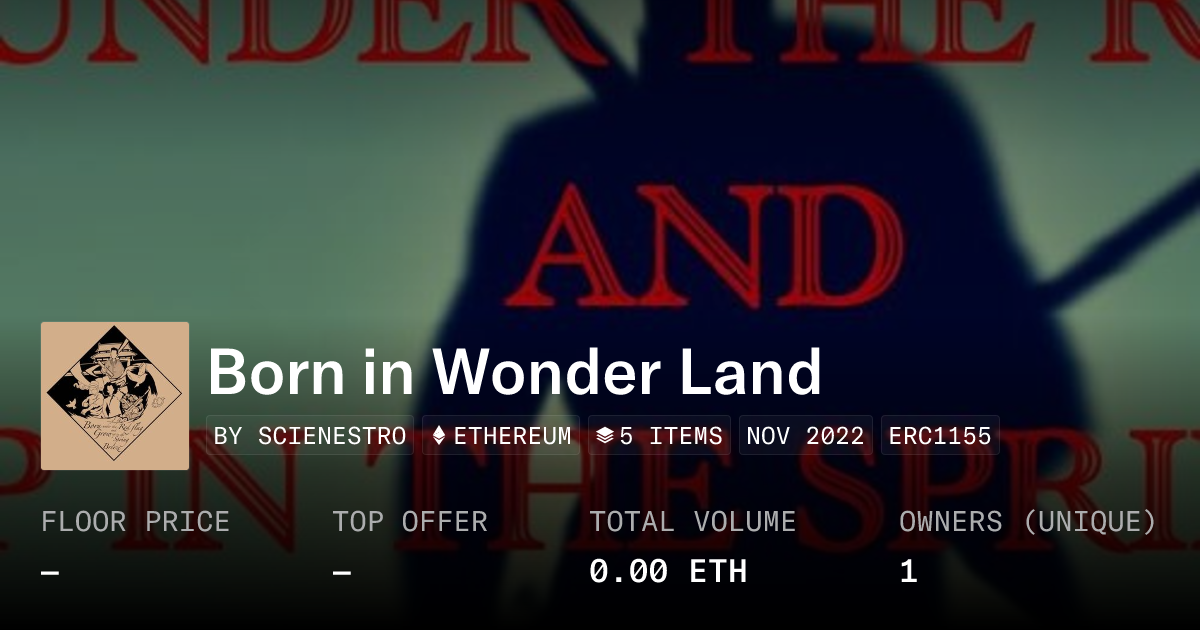 Born in Wonder Land - Collection | OpenSea