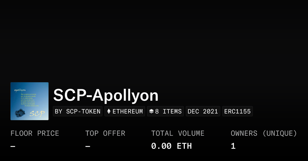 SCP-Apollyon - Collection | OpenSea
