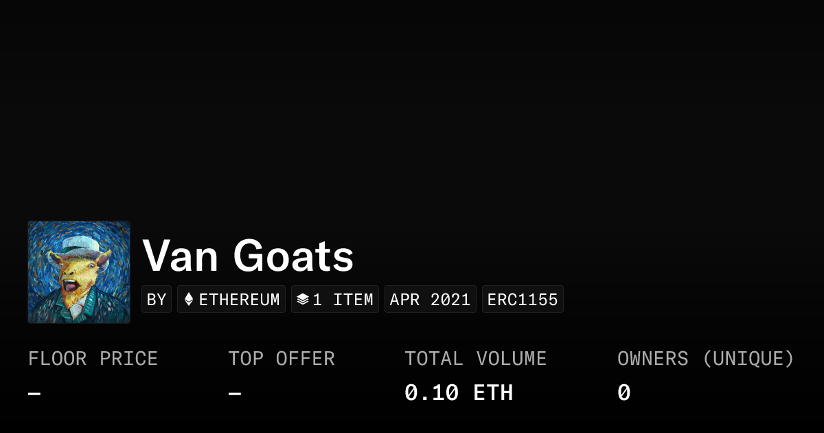 Van Goats - Collection | OpenSea