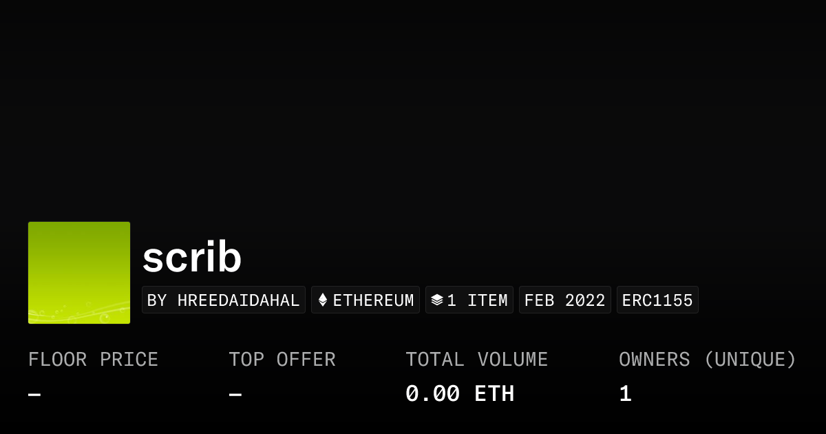 scrib - Collection | OpenSea