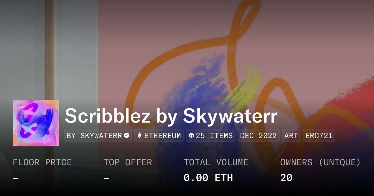 Scribblez by Skywaterr - Collection | OpenSea