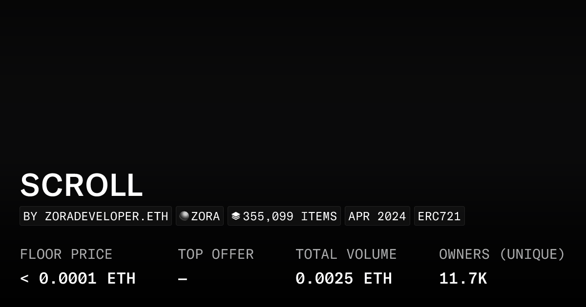 SCROLL - Collection | OpenSea