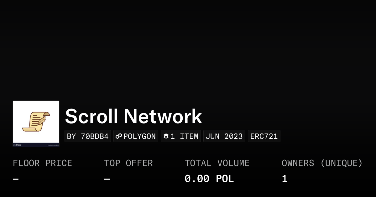 Scroll Network - Collection | OpenSea