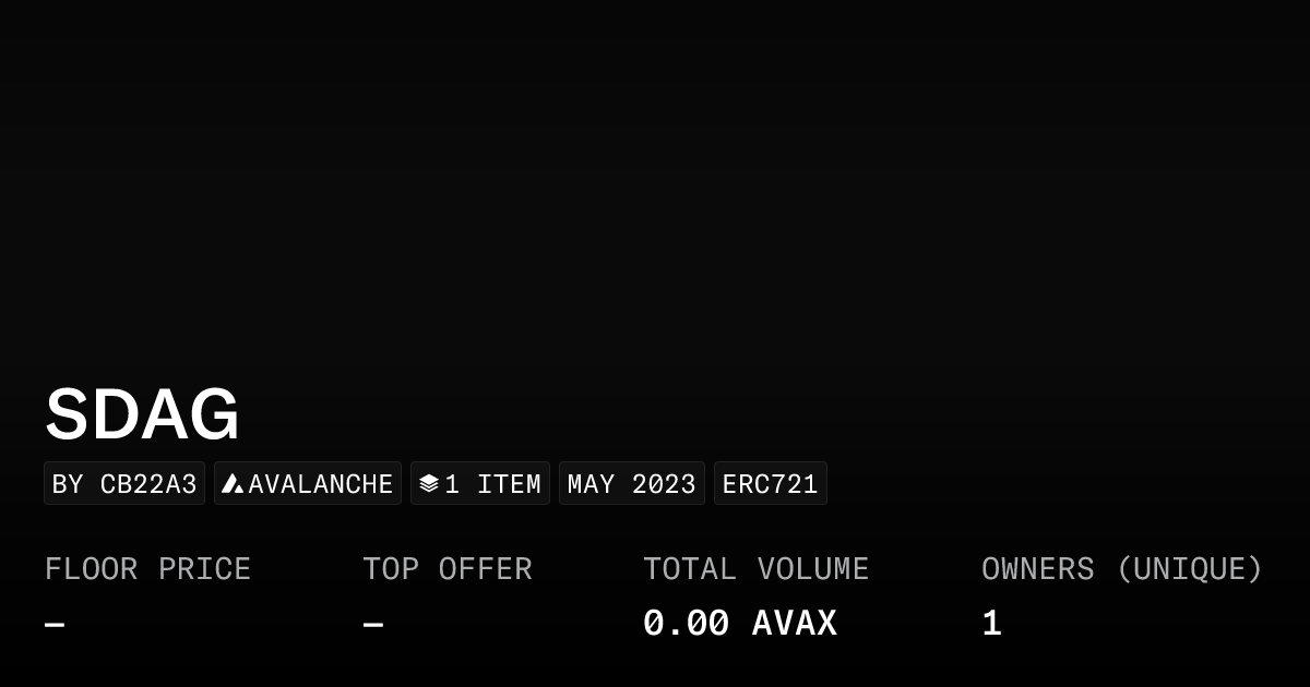 SDAG - Collection | OpenSea