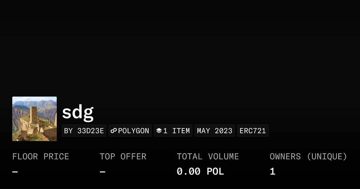 sdg - Collection | OpenSea