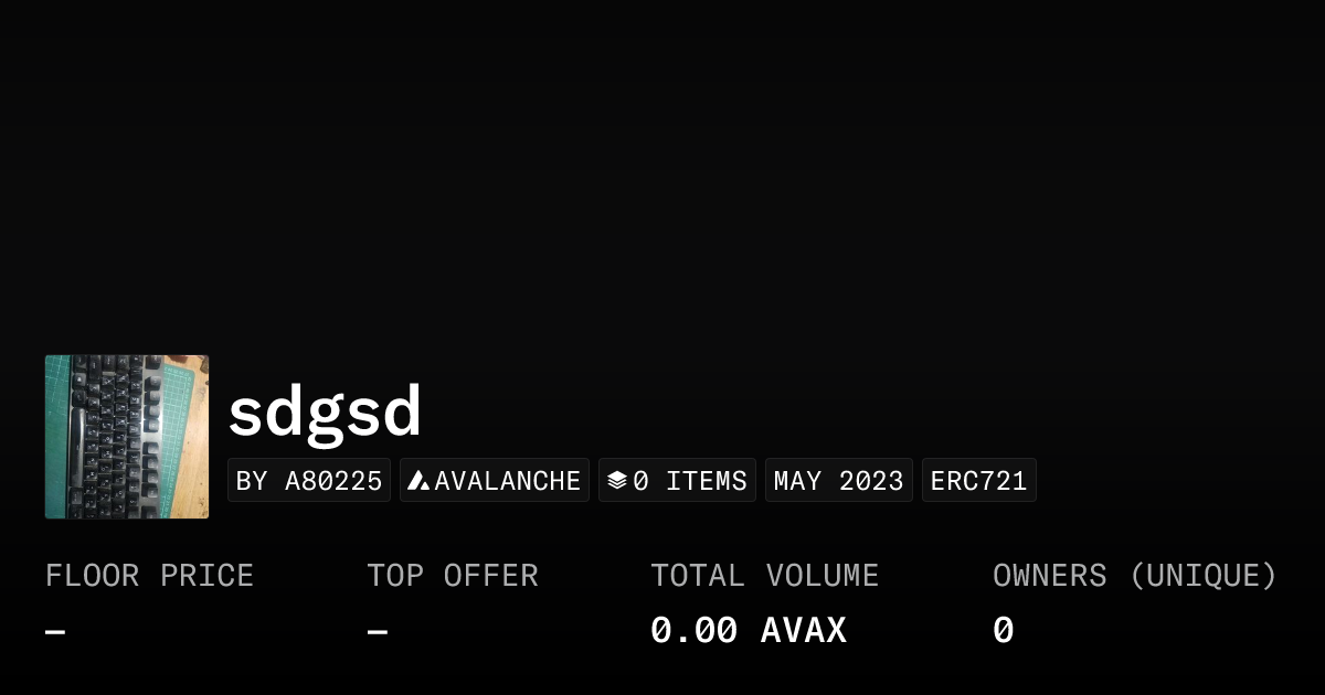 sdgsd - Collection | OpenSea