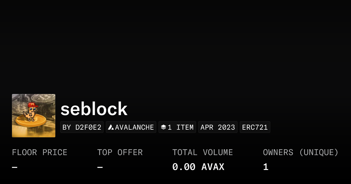 seblock - Collection | OpenSea