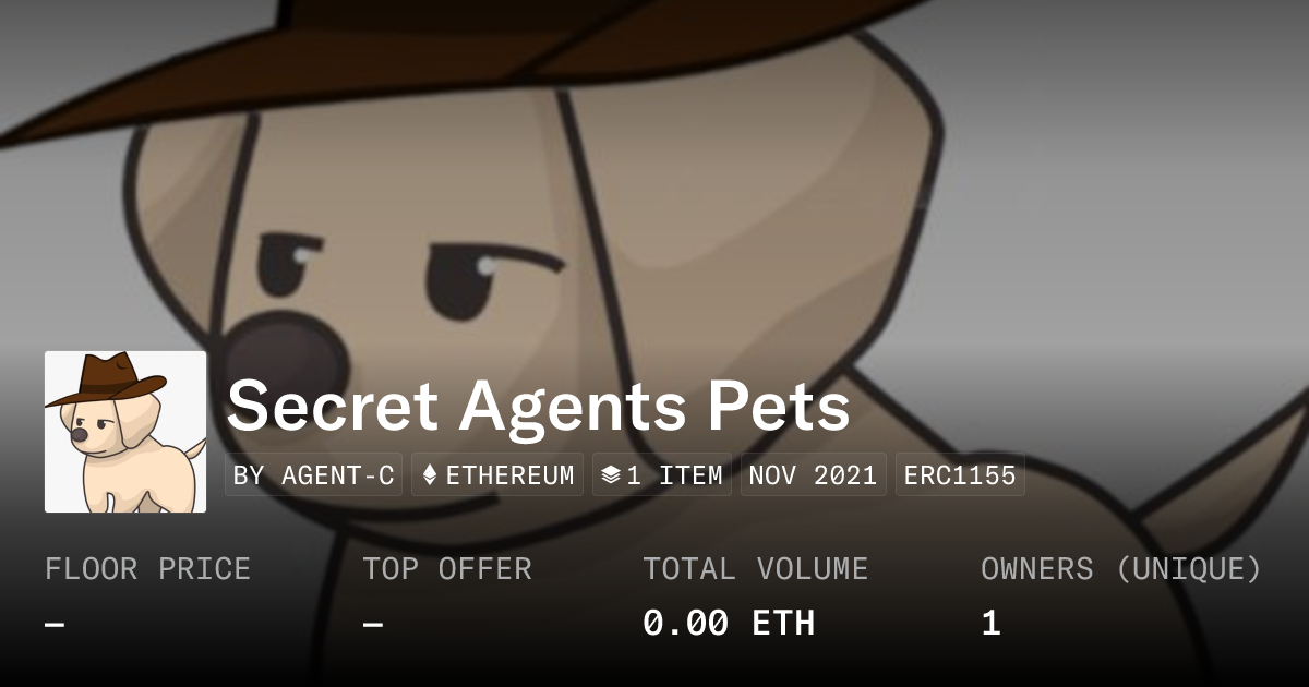 Secret Agents Pets - Collection | OpenSea