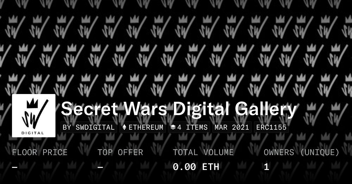 Secret Wars Digital Gallery - Collection | OpenSea