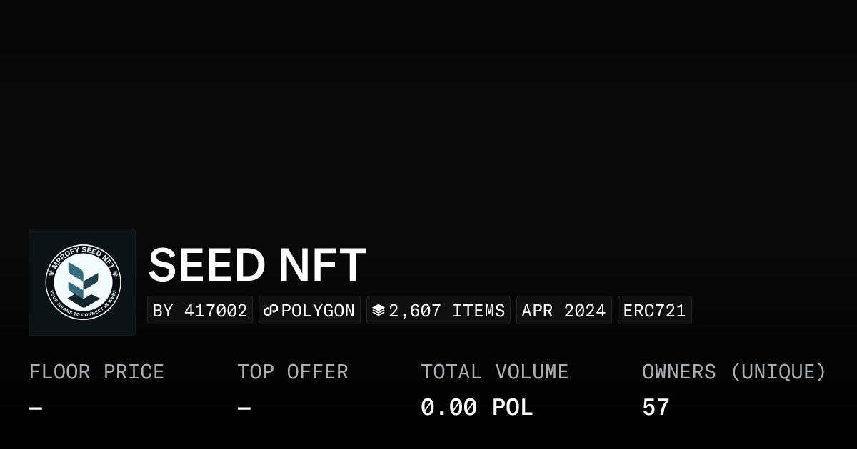 SEED NFT - Collection | OpenSea