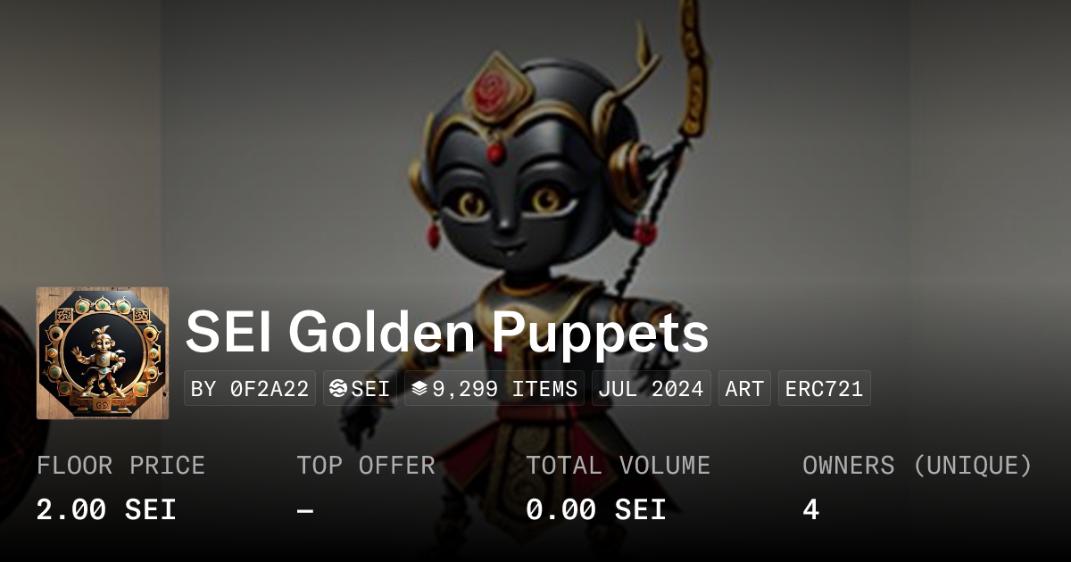 SEI Golden Puppets - Collection | OpenSea