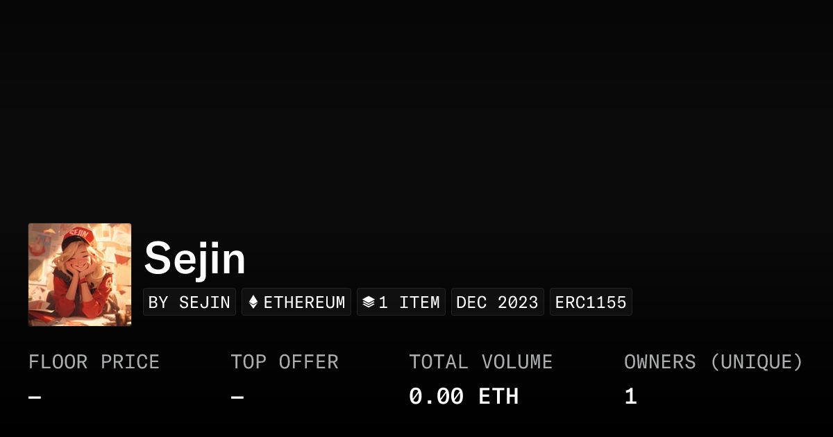 Sejin - Collection | OpenSea