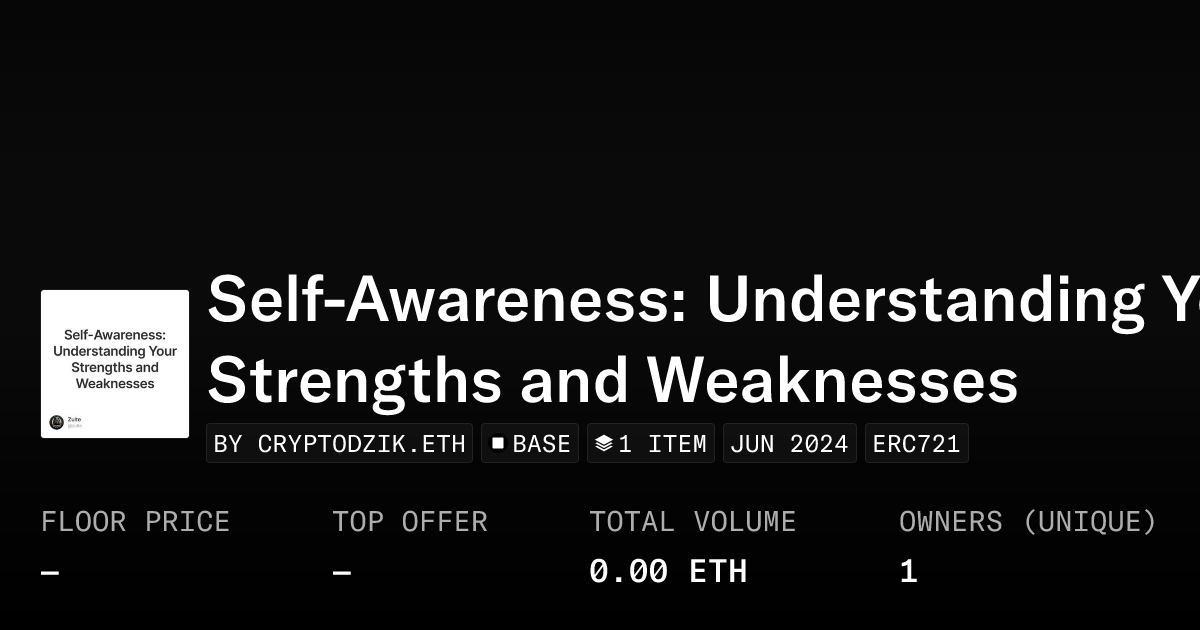 Self-Awareness: Understanding Your Strengths and Weaknesses ...