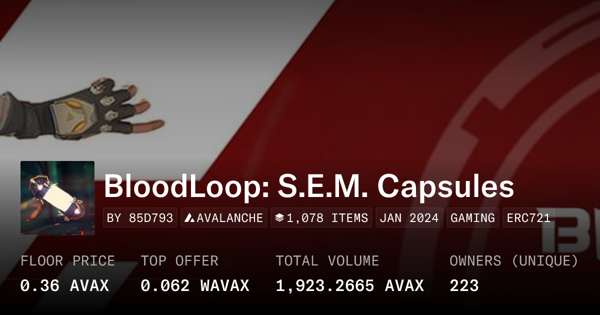 BloodLoop: S.E.M. Capsules - Collection | OpenSea