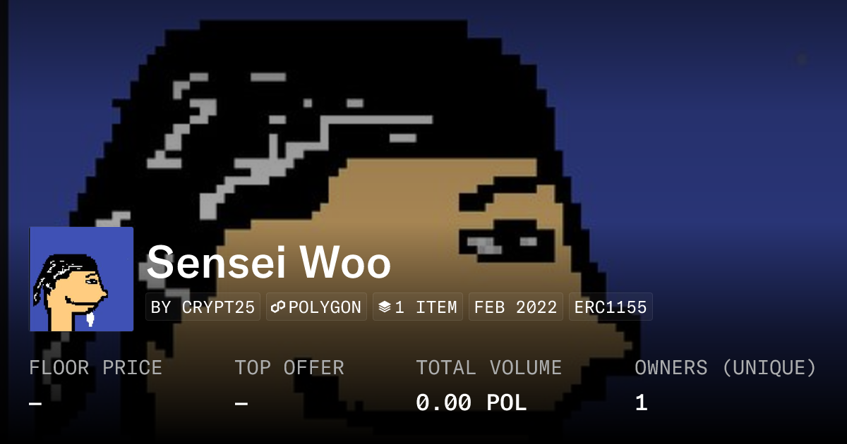 Sensei Woo - Collection | OpenSea