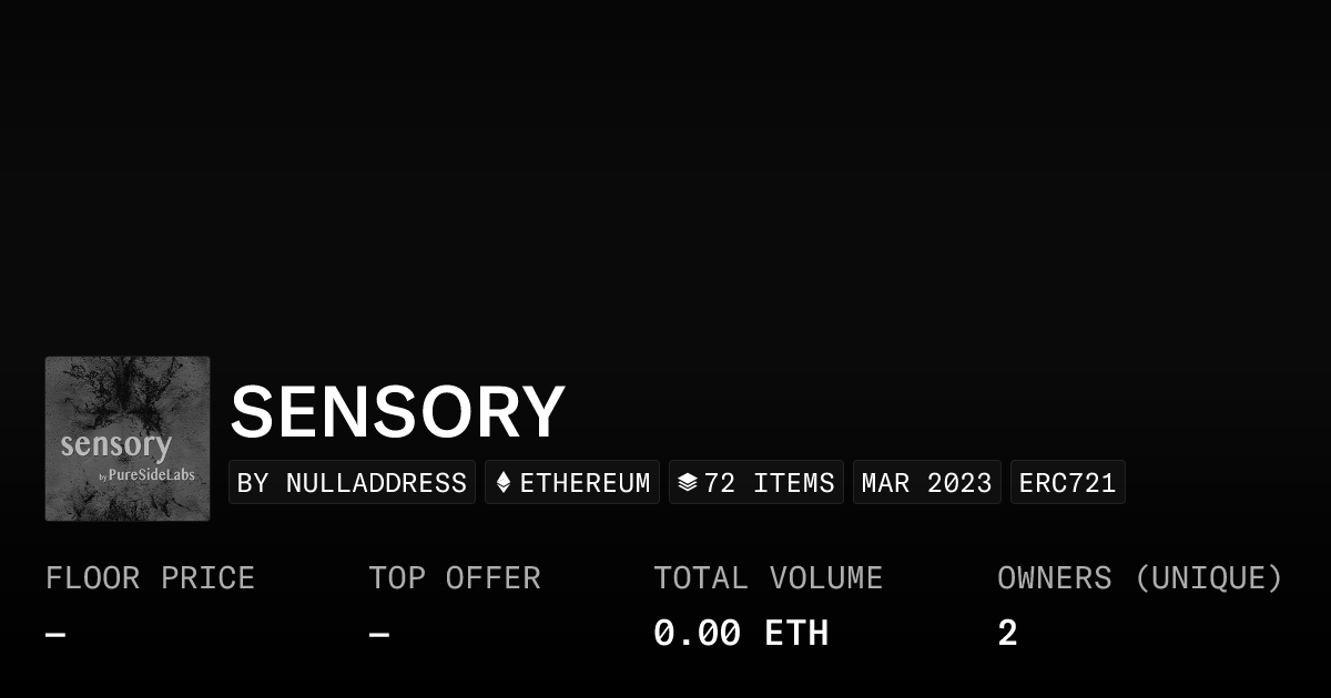 SENSORY - Collection | OpenSea