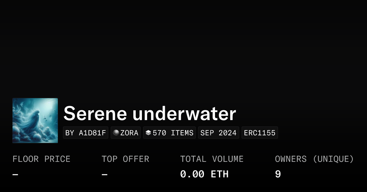 Serene underwater - Collection | OpenSea