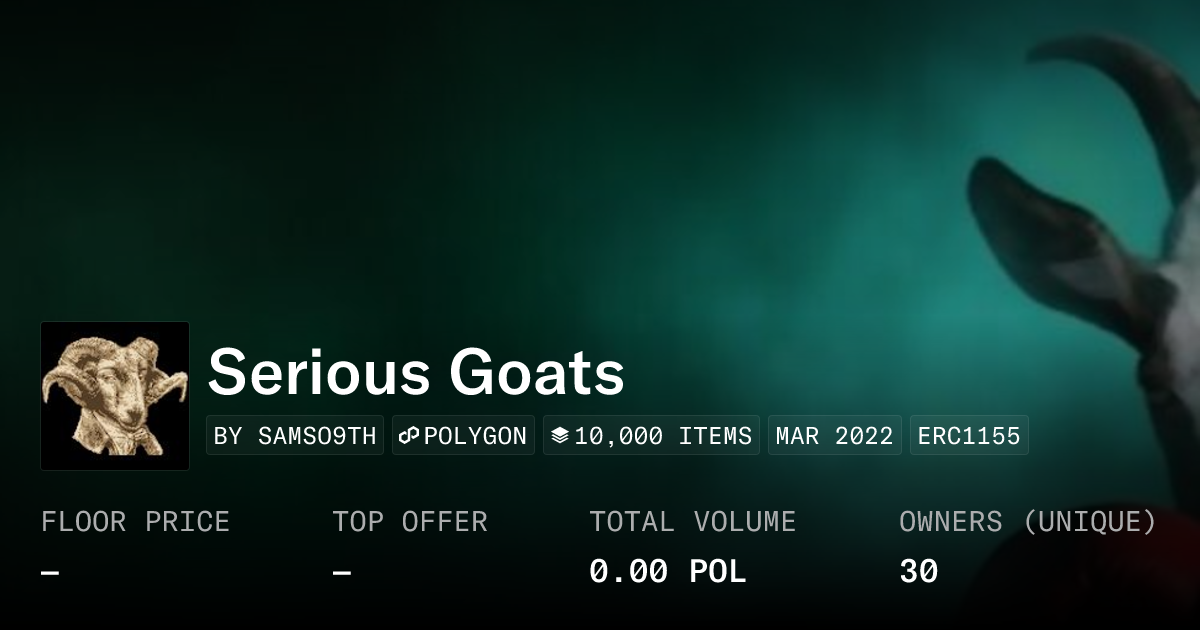 Serious Goats - Collection | OpenSea
