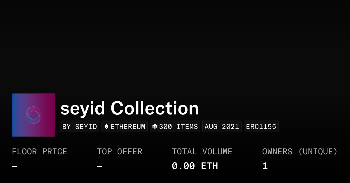seyid Collection - Collection | OpenSea
