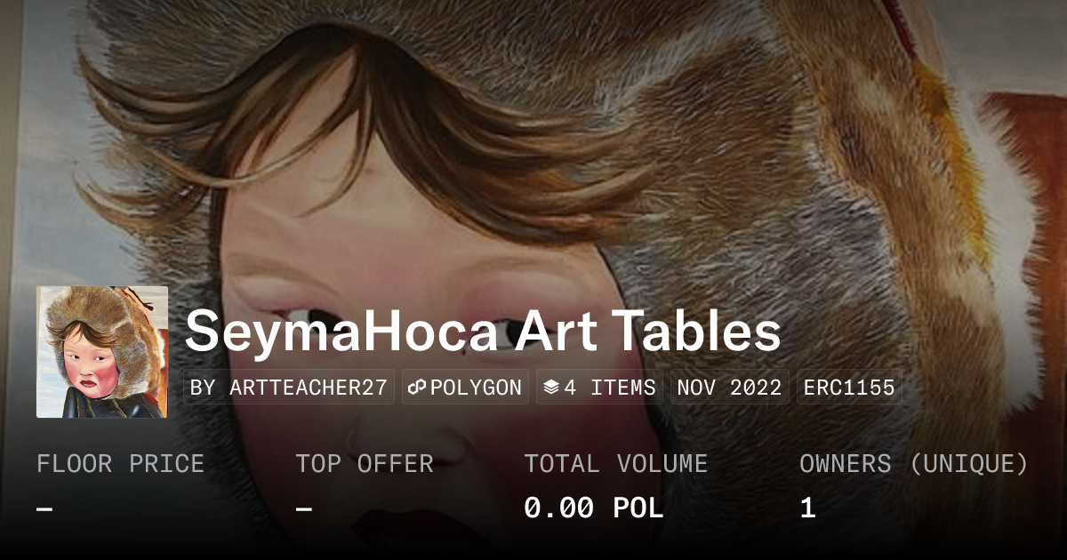 SeymaHoca Art Tables - Collection | OpenSea
