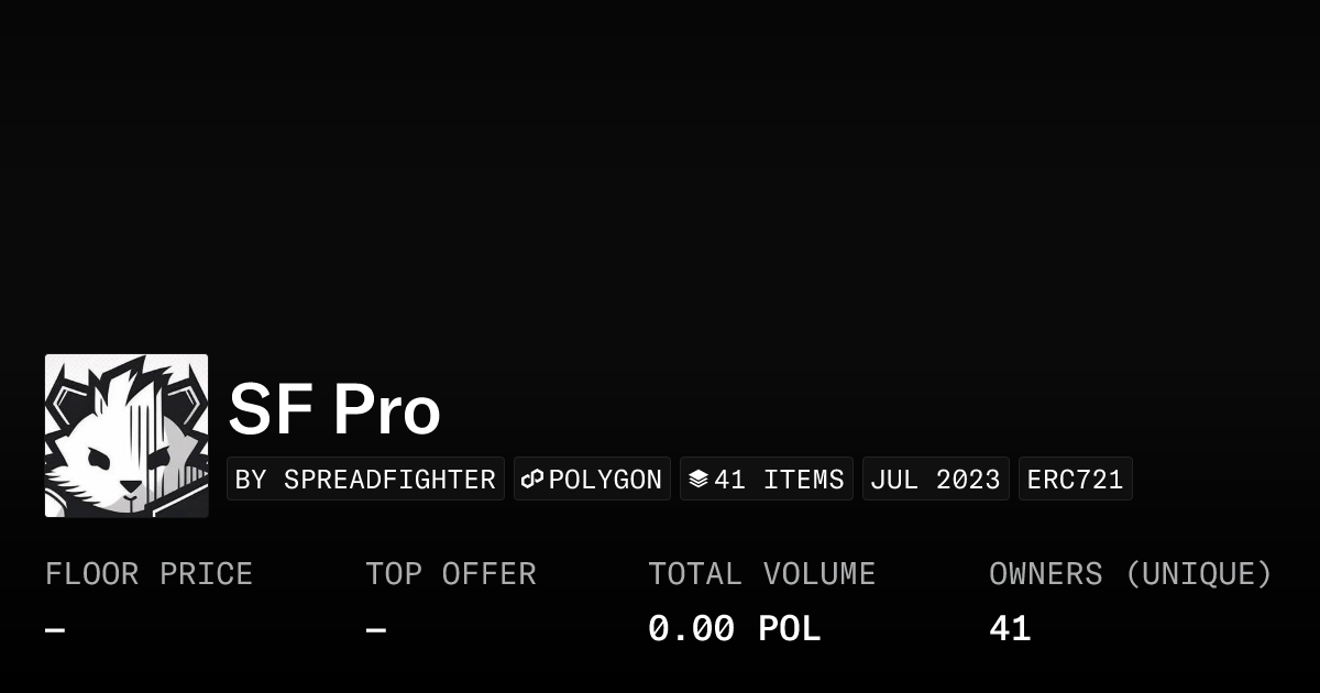 SF Pro - Collection | OpenSea