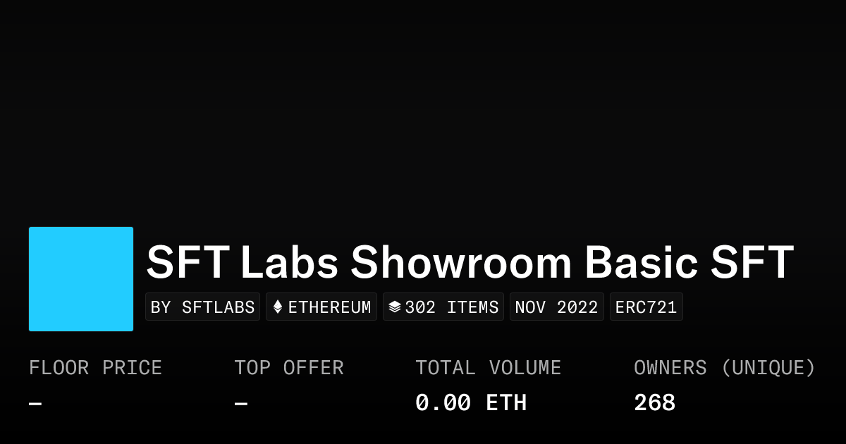 SFT Labs Showroom Basic SFT - Collection | OpenSea