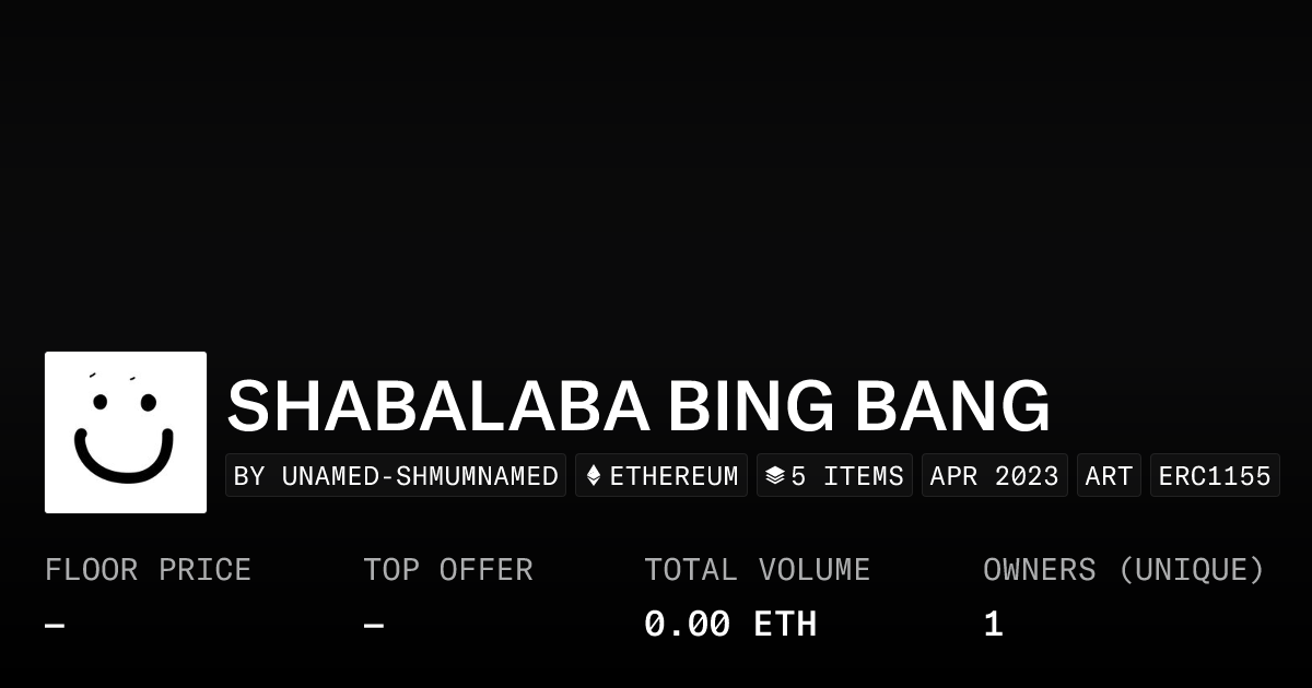 SHABALABA BING BANG - Collection | OpenSea