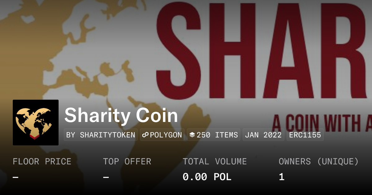 Sharity Coin - Collection | OpenSea