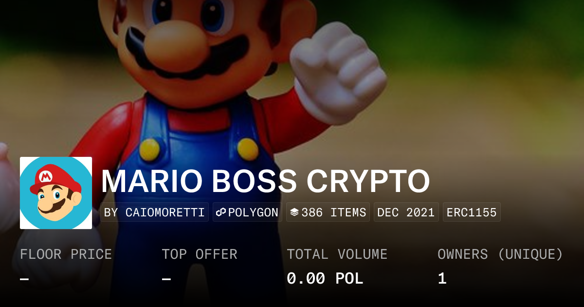 MARIO BOSS CRYPTO - Collection | OpenSea