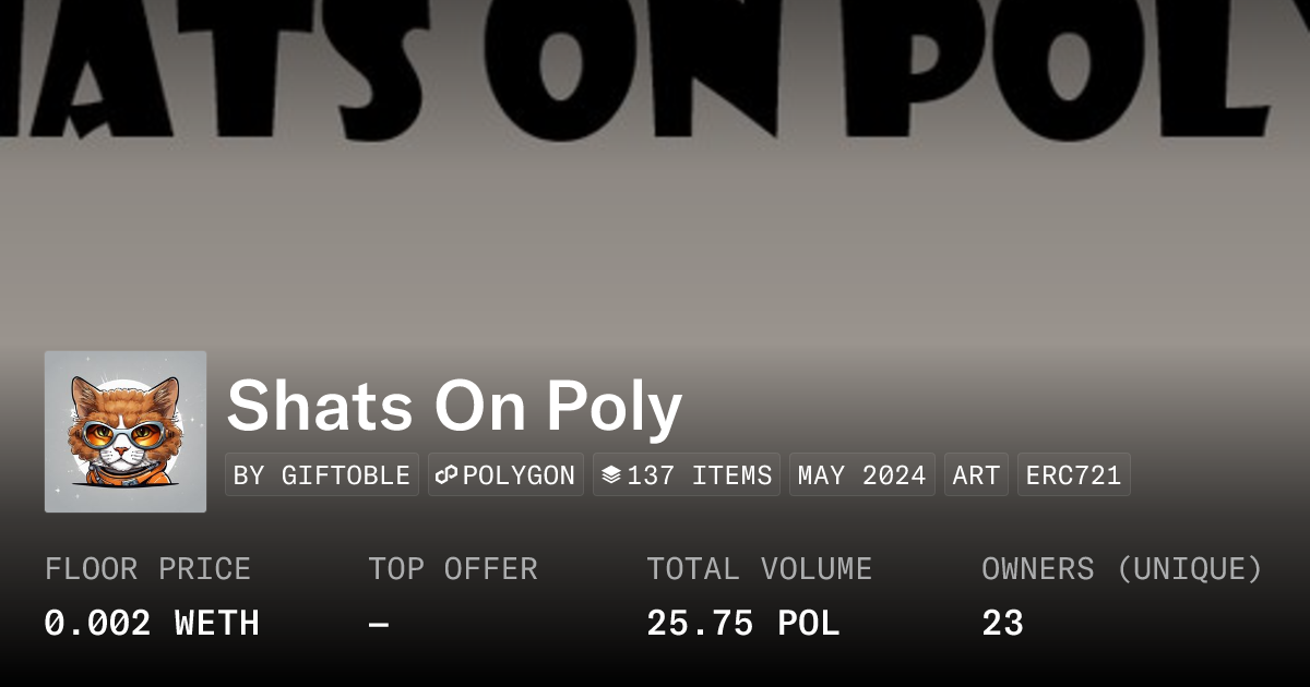 Shats On Poly - Collection | OpenSea