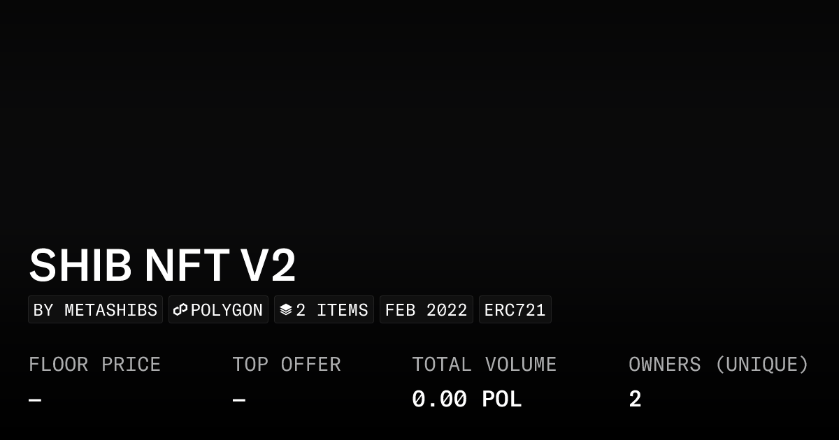 SHIB NFT V2 - Collection | OpenSea