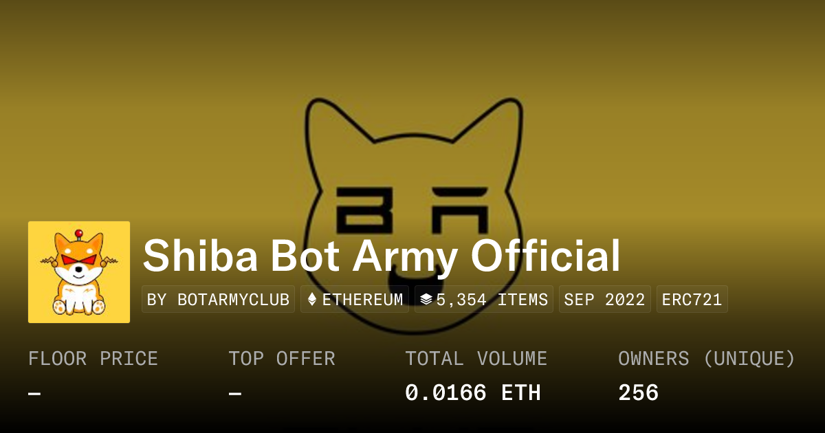 Shiba Bot Army Official - Collection | OpenSea