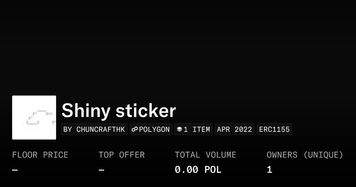 Shiny sticker - Collection | OpenSea