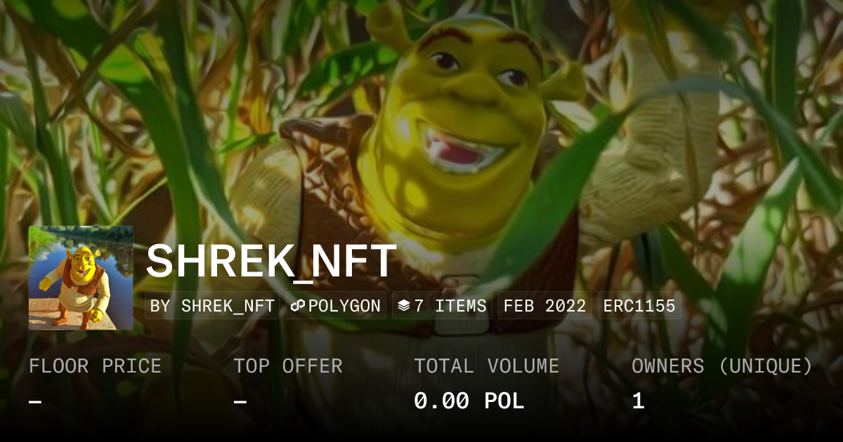 SHREK_NFT - Collection | OpenSea