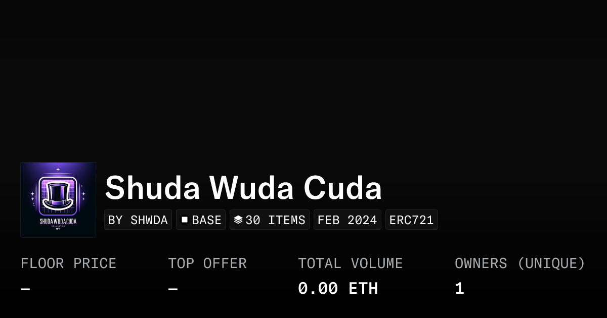 Shuda Wuda Cuda - Collection | OpenSea