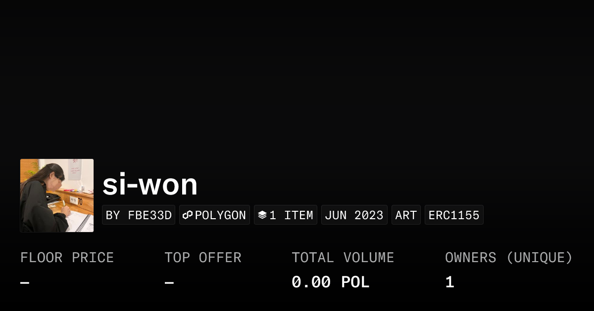 si-won - Collection | OpenSea