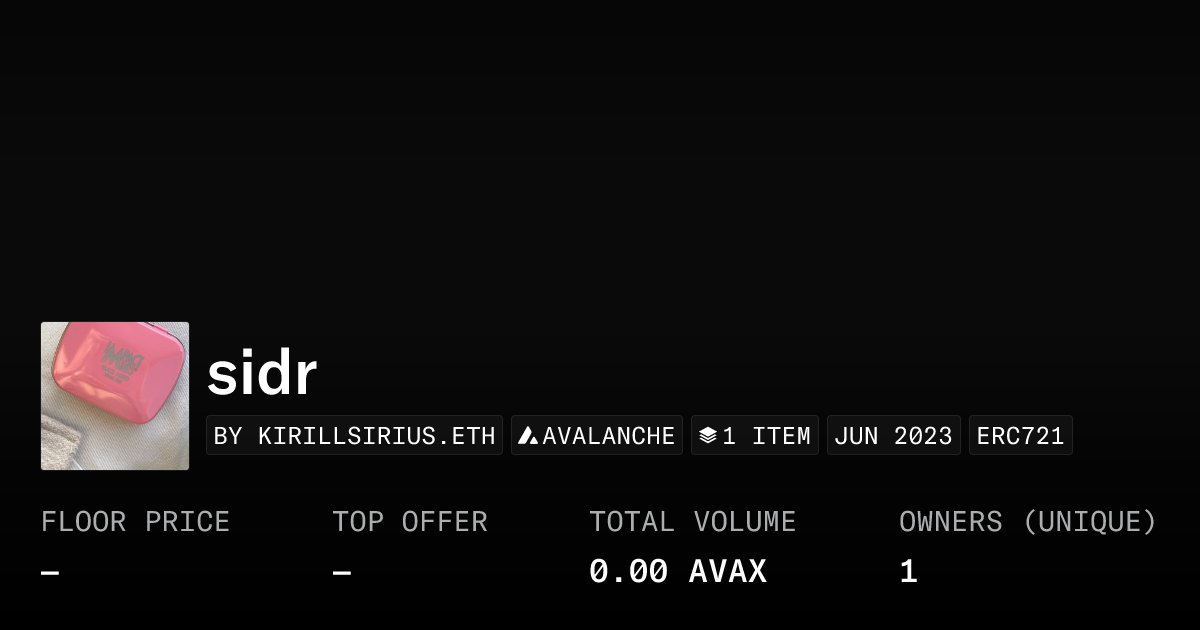 sidr - Collection | OpenSea