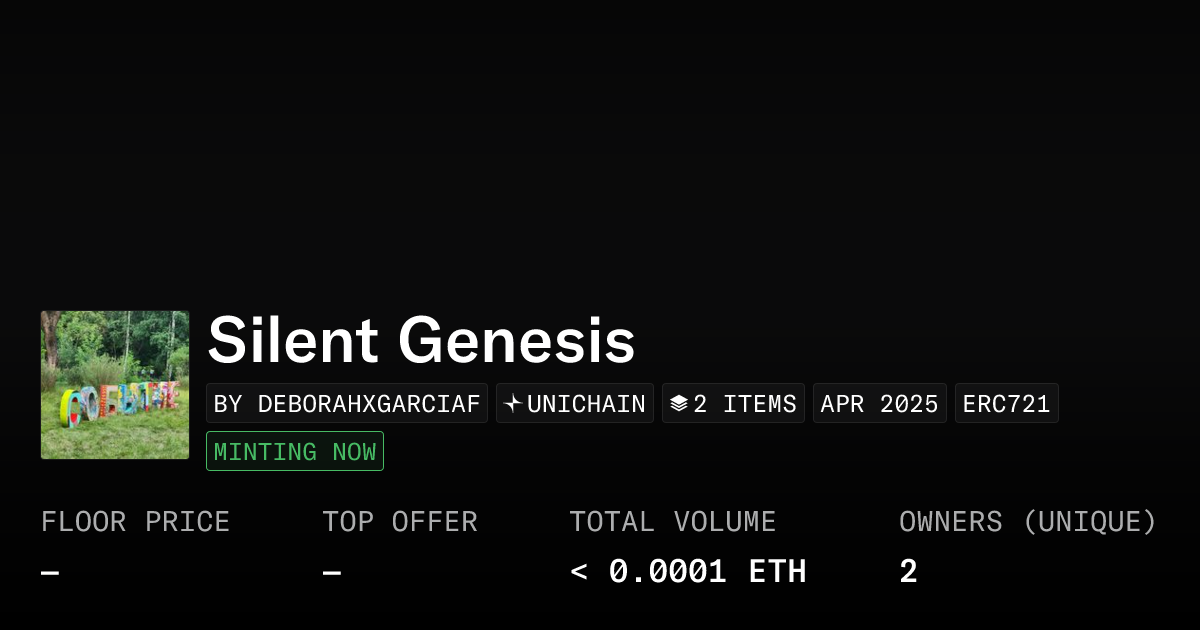 Silent Genesis - Collection | OpenSea