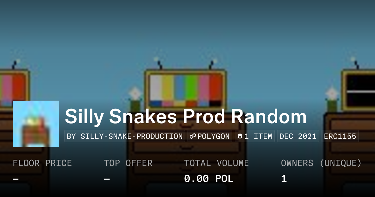 Silly Snakes Prod Random - Collection | OpenSea