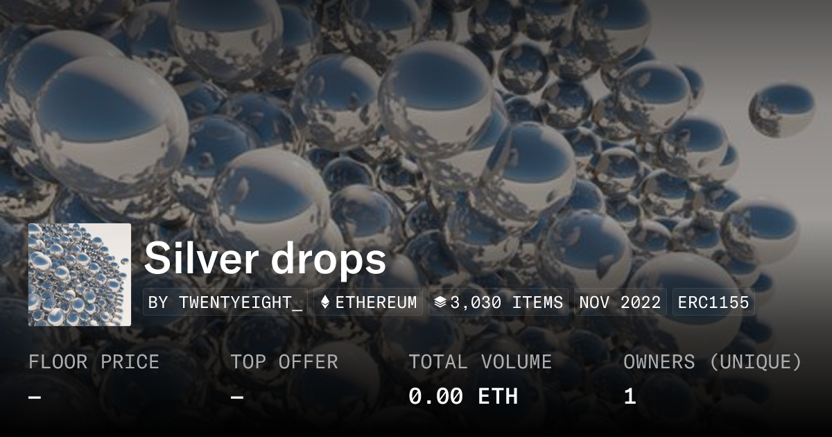 Silver drops - Collection | OpenSea
